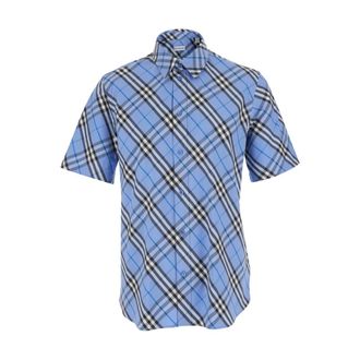 Burberry Robert SS Chk - - Shirts - Herren - Blau - L