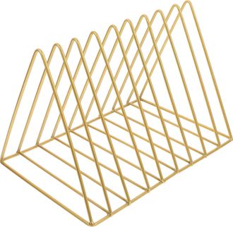 PartyKindom Metall Dreieck Bücherhalter Aus Eisen Groß Stabiler Schreibtisch Organizer Für Bücher Magazine Und Dateien Vielseitiges Desktop Regal Mit Modernem Des