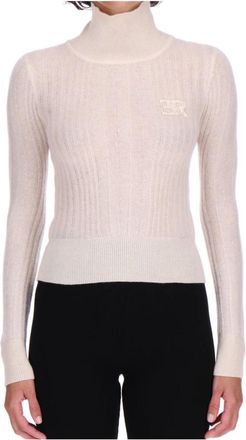 Ermanno Scervino Femme, Pulls, Beige, Taille: 38 FR Pull &agrave; col roul&eacute;