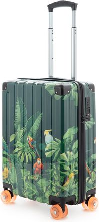 HAUPTSTADTKOFFER Q-Damm - Handgepäck-Koffer 4 Doppelrollen, 54 cm 38 L, Rollkoffer Flugzeug Bordgepäck Hartschale Polycarbonat/ABS, TSA, Design Papagei