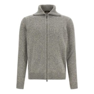 Zanone Rei&szlig;verschluss-Strickjacke - - Knitwear - Herren - Grau - L