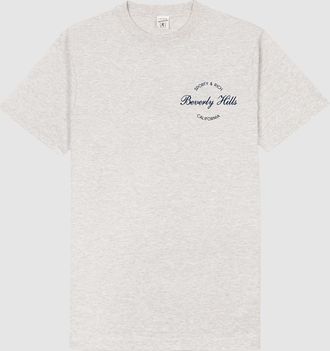 Sporty & Rich T-Shirt Beverly Script Heather Gray