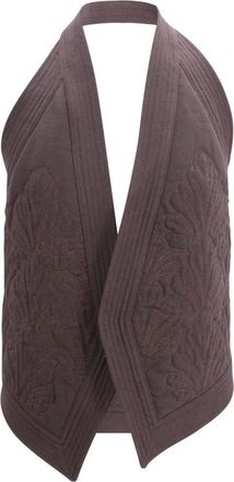 Alberta Ferretti Femme, Vestes, Brun, Taille: 40 FR Quilted Vest