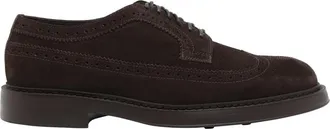 Doucal's Budapester Derby-Schn&uuml;rer aus Veloursleder in