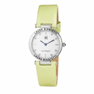 Laura Biagiotti Femme, Accessoires, Gris, Taille: ONE Size Montre Femme &Eacute;l&eacute;gante Quartz Argent Cuir