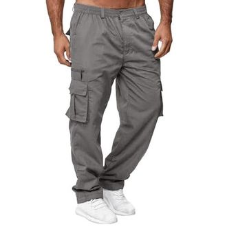 Generic OUMSHBI Pantalon Cargo Homme avec Multi Poches Jogging De Travail Sport Survêtement Joggers Baggy Pants Cordon De Serrage Grande Taille Pantalons De S