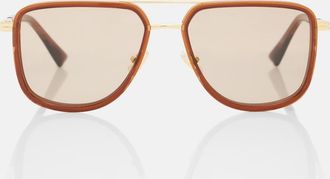 Bottega Veneta Aviator-Sonnenbrille Metal Combi