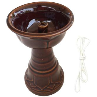 Angoily Keramik Öllampe mit Docht Stufenlos Regulierbar Vintage Petroleumlampe für Wohnzimmer und Tischgebrauch