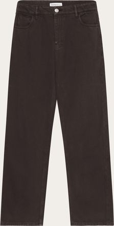 Knowledge Cotton Apparel Herren vegan Hose Flint Wide Twill Schokoladenbraun