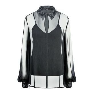 Riani Femme, Blouses et Chemises, Noir, Taille: 40 FR Boho Long-Sleeve Blouse