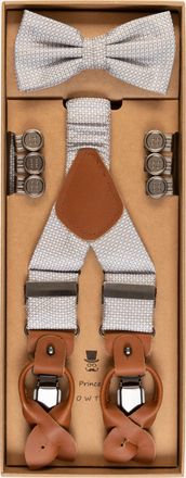 Prince Bowtie Prince Bowtie Set: Hosentr&auml;ger Und Fliege silber