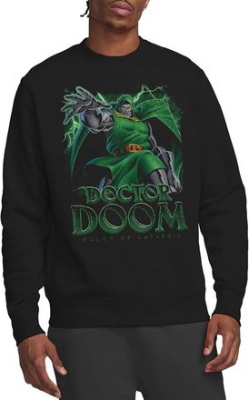 MARVEL Unisex Doctor Doom Ruler of Latveria, Black Sweatshirt, Schwarz, XL