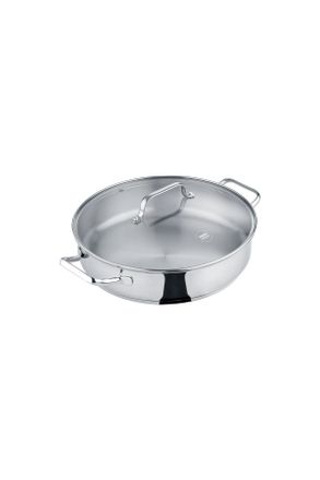 Berndes Servierpfanne b.brilliant, Grau Hochglanz, Metall, 2,8 L, 32.2x9.5x34 cm, backofengeeignet, hitzebest&auml;ndige Griffe, Kochen, Pfannen, Servierpfannen