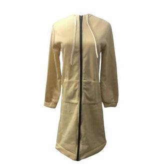 Generic Forcipower Sweat &agrave; capuche d&eacute;contract&eacute; zipp&eacute; en polaire pour femme, sweat &agrave; capuche d&eacute;contract&eacute; zipp&eacute; en polyester, poches lat&eacute;rales, abricot, 4XL