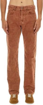 Isabel Marant Cotton-Blend Trousers - Brown
