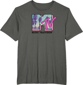Giesswein Logo MTV Remplissage de plage de palmiers r&eacute;tro MTV T-Shirt