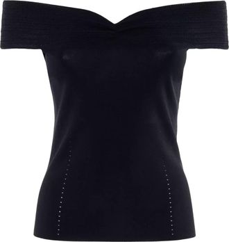 Nenette Femme, Tops, Noir, Taille: 38 FR Maglia Off Shoulder