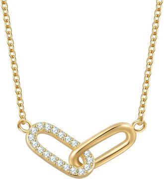 Glanzst&uuml;cke M&uuml;nchen Halskette - Sterling Silber Halskette Zirkonia - Gr. unisize - in Gold - f&uuml;r Damen