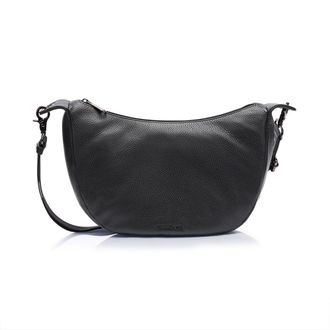Mandarina Duck Mellow Leder Hobo, Damen, Schwarz
