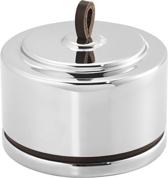 Georg Jensen Manhattan Box - Edelstahl & Leder - Runde
