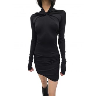 Rick Owens Femme, Robes, Noir, Taille: 40 FR Kairo Ls Mini Dress