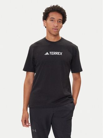adidas T-Shirt Terrex Classic Logo JF9143 Schwarz Regular Fit