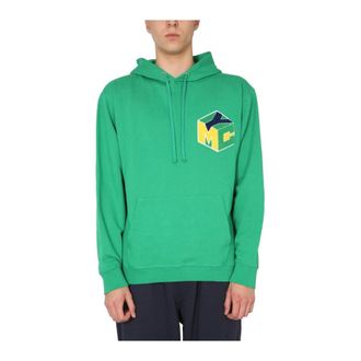Ymc You Must Create Cotton Terry Logo Hoodie - - Sweatshirts & Hoodies - Herren - Gr&uuml;n - M