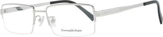 Ermenegildo Zegna Homme, Accessoires, Gris, Taille: ONE Size Monture de lunettes rectangulaires classiques
