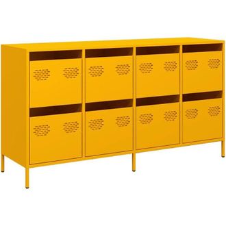 vidaXL Sideboard Senfgelb 135x39x73,5 cm Kaltgewalzter Stahl - Vidaxl