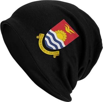 Generic Homme Femme Bonnet &Agrave; Revers Armoiries De Kiribati Bonnet dhiver Mode Hiver Chapeaux Chaud Bonnets Tricot&eacute; pour Quotidien Course Hiver
