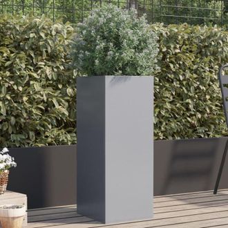 Les Tendances Jardinière argenté 32x27,5x75 acier galvanisé