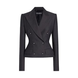 Dolce & Gabbana Zweireihiger Blazer - - Jackets - Damen - Schwarzk - M