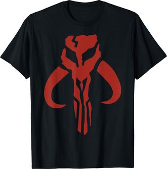 Star Wars Mandalorian Skull Bold Chest Logo T-Shirt