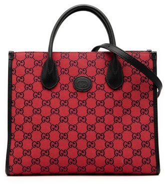 Gucci Hobo Bags - Small GG Canvas Interlocking G Tote - Gr. unisize - in Rot - für Damen