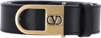 Valentino Garavani G&uuml;rtel - Vlogo Signature Belt - Black - Gr. 100 - in Schwarz - f&uuml;r Damen