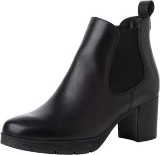 Tamaris Bottines Chelsea 1-25010-43 pour femme, en cuir noir, taille 38 EU, Cuir noir, 38 EU