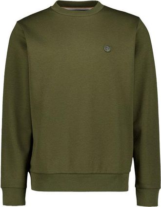 HUGO BOSS Herren Pullover gr&uuml;n Baumwolle unifarben