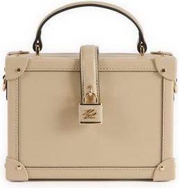 Karl Lagerfeld Sac &agrave; main forme coffre en cuir