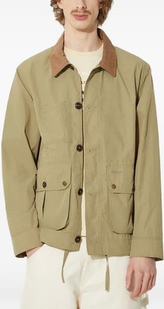 Barbour Jacke mit Cordkragen - Grün