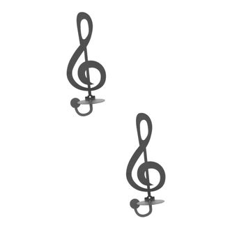 Cabilock 2st Kerzenhalter Zum Aufhängen An Der Wand Wandkunst Mit Musiknoten Kerzenhalter Für Musiknoten Musik Wandschild Musiksymbole Kreativer Wandkerzenhalt