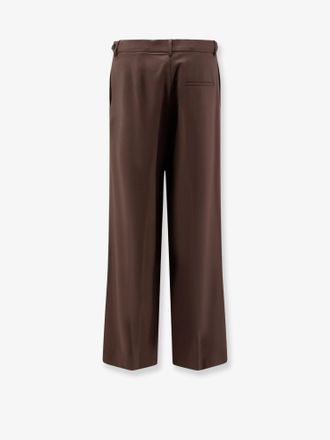 Alysi Womens Trousers Stretch Virgin Wool Brown Elastane