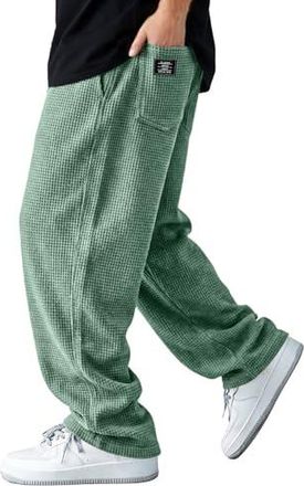 Generico WAZHAKU Pantalon de surv&ecirc;tement pour homme - Taille &eacute;lastique - Pantalon &eacute;l&eacute;gant - Pantalon de gym - Pantalon cargo confortable - D&eacute;contract&eacute; - Y2K - 