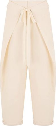 Darkpark Darkpark, Femme, Pantalons, Beige, Taille: 36 FR Pantalon large en m&eacute;lange de coton