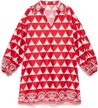 Maliparmi Maliparmi, Femme, Robes, Rouge, Taille: 40 FR Optical Broderie Dress
