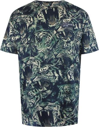 Plein Sport Kurzarm-T-Shirt in Marineblau
