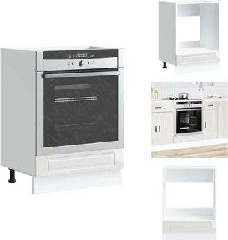 vidaXL Armoire à four Porto blanc brillant bois dingénierie - Armoire De Four - Armoires De Four - Unité De Four - Unité De Four De Cuisine