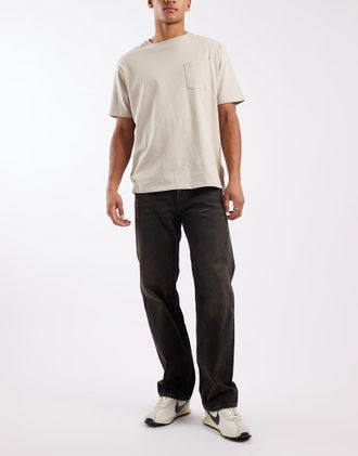 Calvin Klein Jeans Straight Jeans im 90er-Stil in schwarzer Waschung