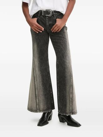Miss Sixty Acid-Wash-Jeans mit Schlitz - Schwarz