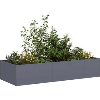 vidaXL Jardini&egrave;re anthracite 200x80x40 cm acier - Vidaxl