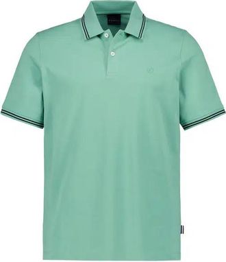 Bugatti Herren Polo-Shirt gr&uuml;n Baumwoll-Piqu&eacute;
